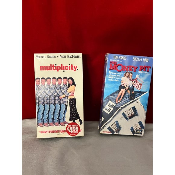 Other | 2 Original Vhs Tapes Multiplicity Michael Keaton Money Pit Tom ...